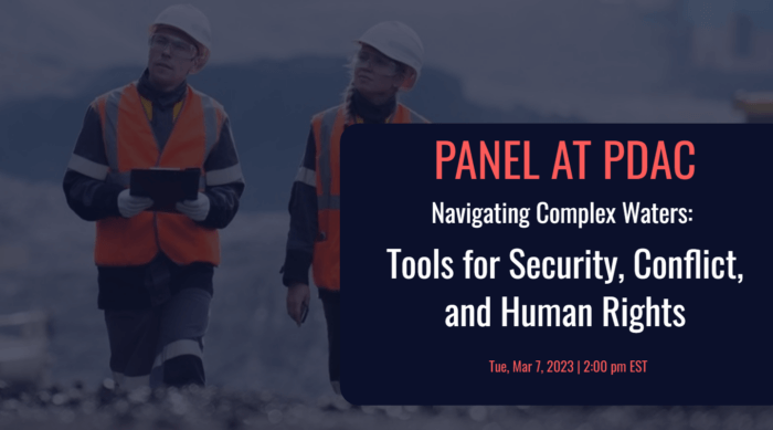 Panel at PDAC - Navigating Complex Waters: Tools for Security, Conflict ... Panel at PDAC - Navigating Complex Waters: Tools for Security, Conflict ...